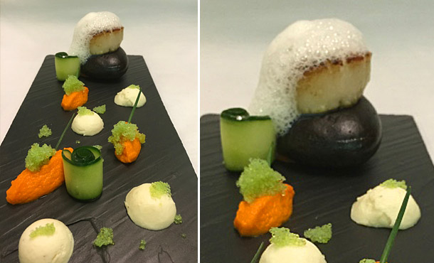 Sint-Jakobsvruchten, wortelen, panacotta met venkel en citroenschuim ...